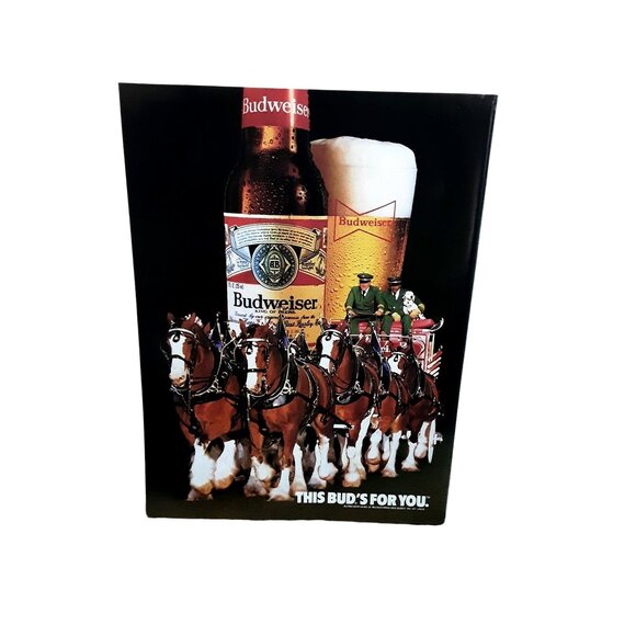 Other | 1985 Budweiser Beer With Clydesdales Horses Original Print Ad ...